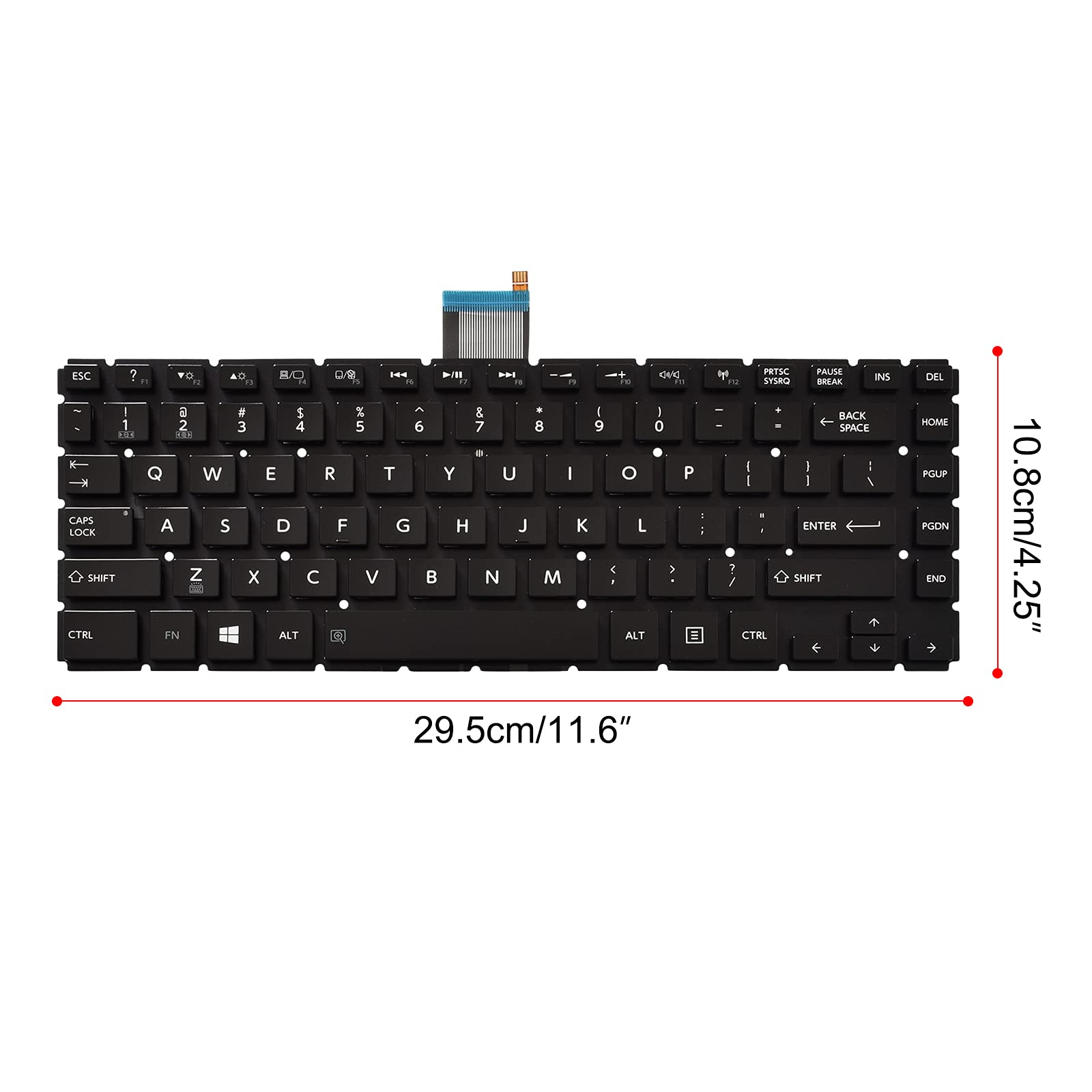 SUNMALL Backlit Keyboard Replacement Compatible withToshiba Satellite E45t-B4204 E45T-B4300 E45T-B4106 E45T-B E45-B Series H000069210, 0KN0-VP4US12, MP-13R53USJ528