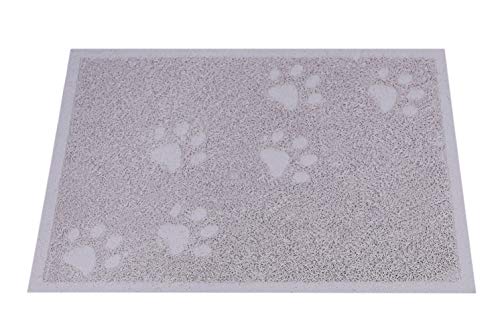 Darkyazi Cat Litter Box Mat for Floor Litter Trapping Mat Non-Slip Backing, Scatter Control, Easy Clean, Water Resistant, Soft on Paws (15.75" x 11.75",Gray Sand)