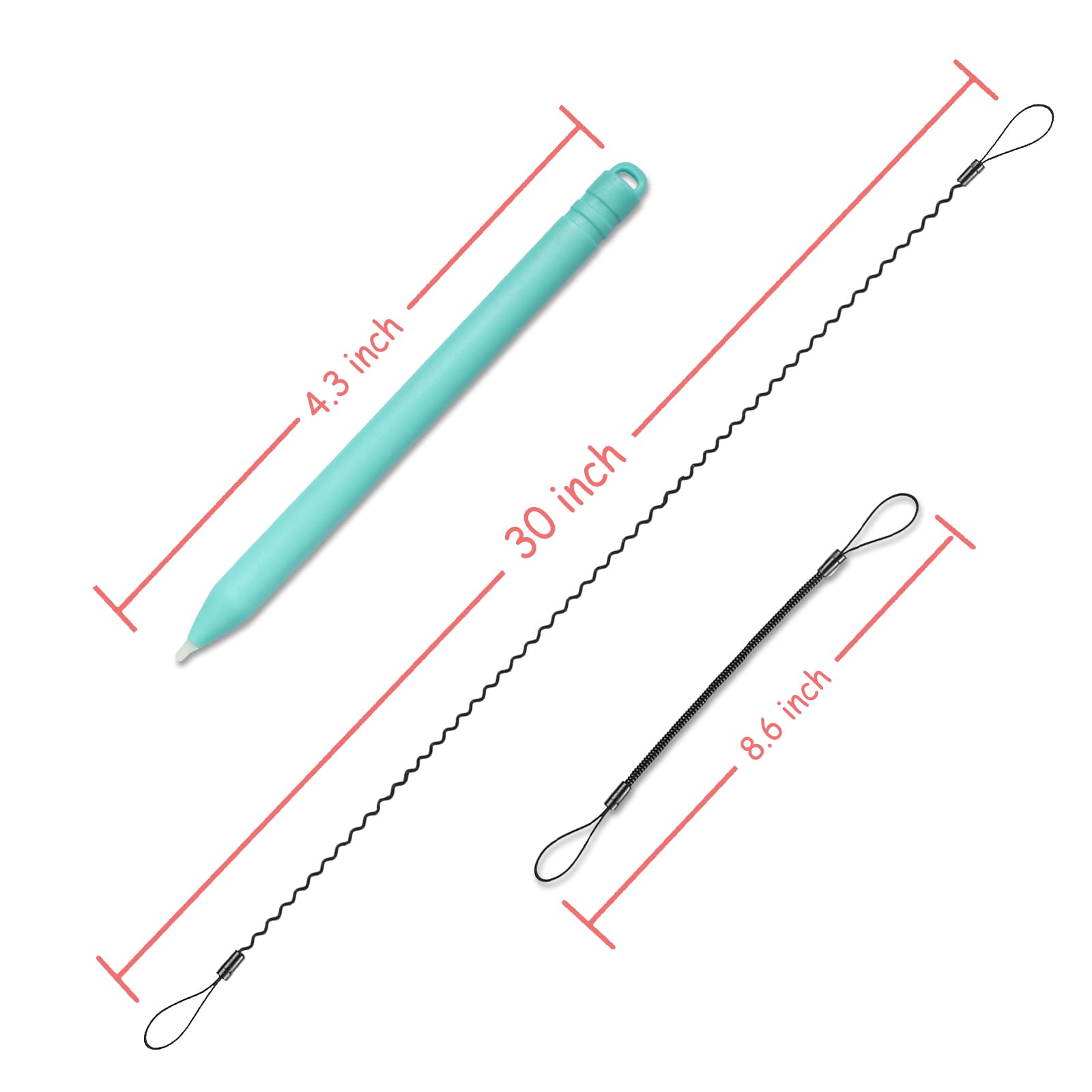 Replacement Colorful Stylus Drawing Pen and Lanyard for LCD Writing Tablet, Colorful Drawing Tablet,Kids Drawing Pads,Doodle Board(3 Pack Stylus Pens(Random Colorful) and 1 Lanyard)