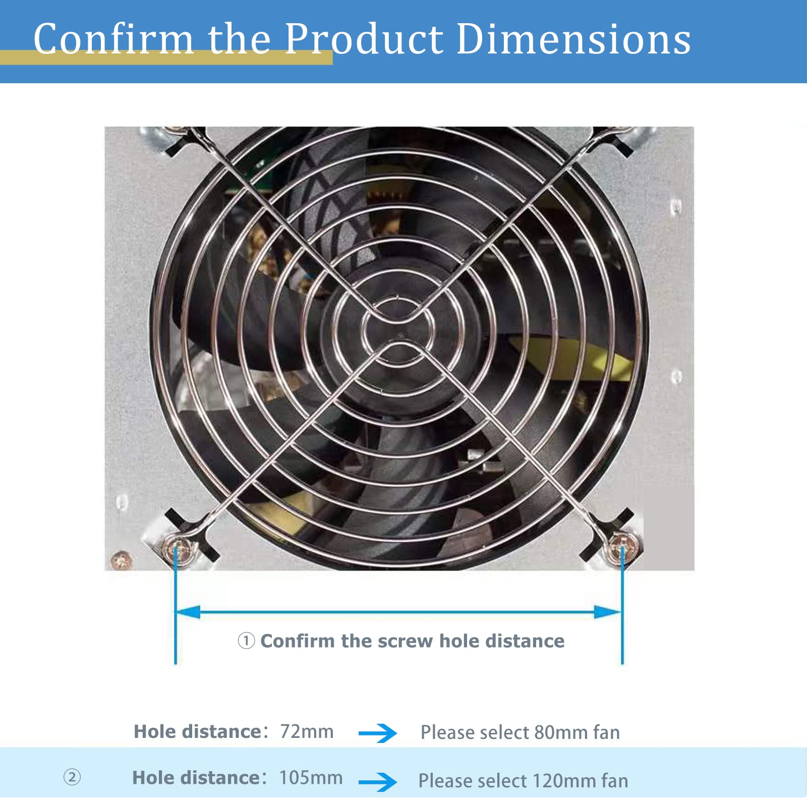 2-Pack 120mm USB Computer Fan with 1 Male to 2 Female Extension Cable with ON/Off Switch for Receiver DVR Playstation Xbox Computer Cabinet Cooling