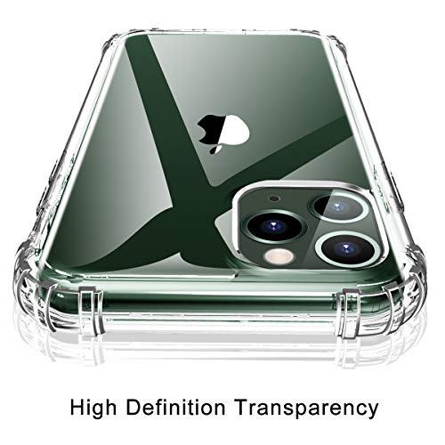 BAISRKE Case Cover for iPhone 11 Pro Max,[Built in Screen Protector] Dual Layer Full Body Shockproof High Impact Protective Phone Case Cover for iPhone 11 Pro Max 6.5 inch - Clear