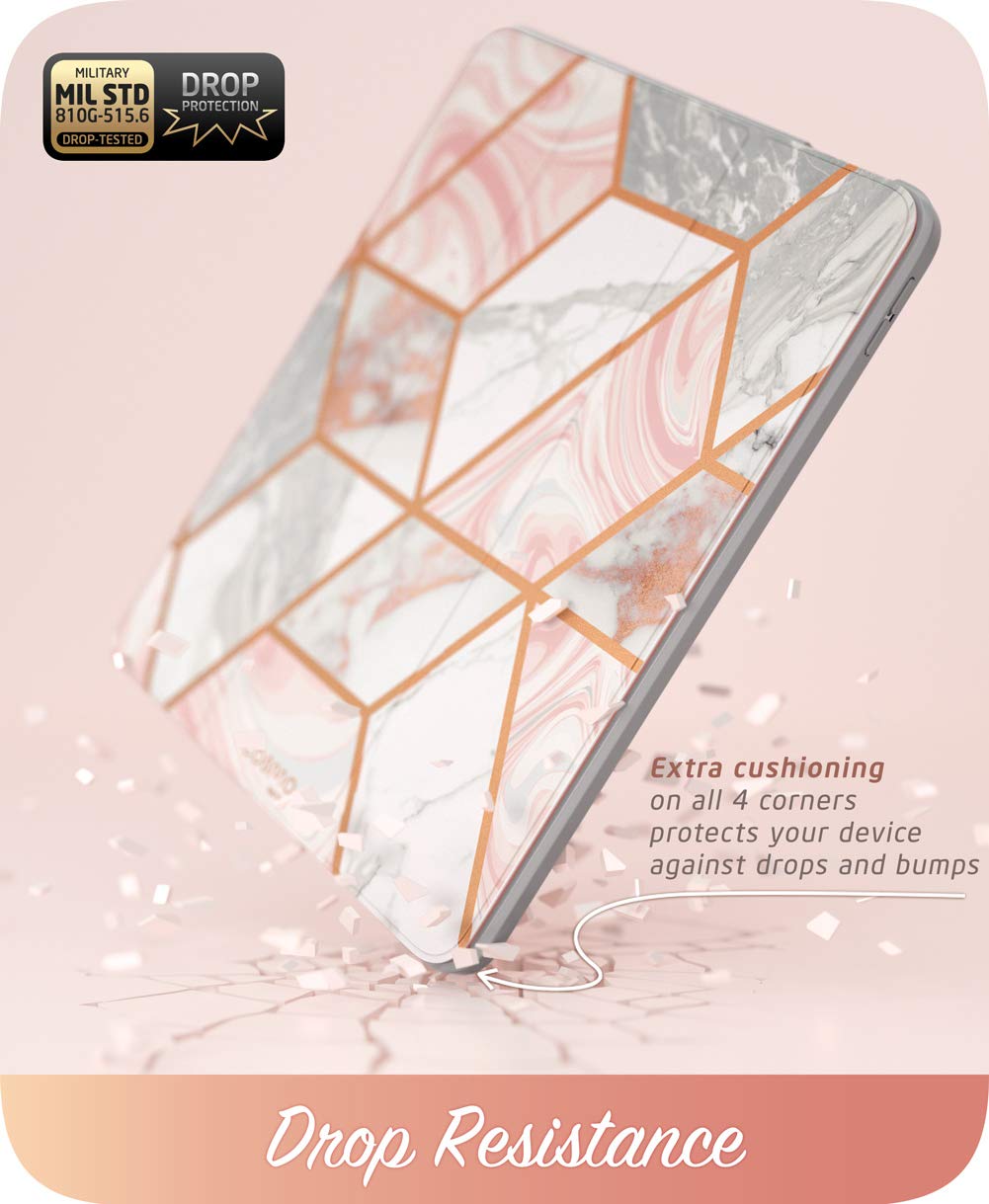 i-Blason Cosmo Case for iPad Air 5th Generation/4th Generation 10.9 (2022/2020), Full-Body Trifold with Built-in Screen Protector Protective Smart Cover with Auto Sleep/Wake & Pencil Holder (Marble)