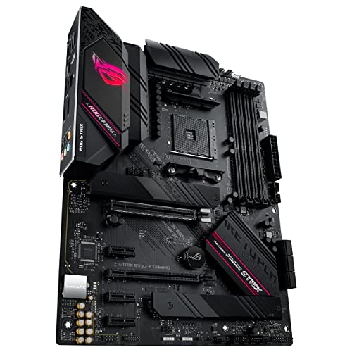 ASUS ROG Strix B550-F Gaming Motherboard Gaming ATX, AMD B550, Socket AM4, DDR4, PCI 4.0, Intel 2.5GB LAN, 2xM.2, ASUS Optimem II, USB 3.2 Gen 2, Aura Sync RGB, Black