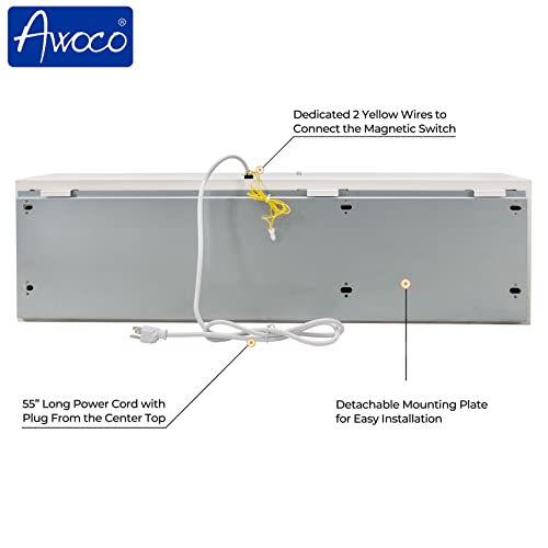 Awoco 60β Super Power 2 Speeds 2100 CFM Commercial Indoor Air Curtain, UL Certified, 120V Unheated with an Easy-Install Magnetic Switch
