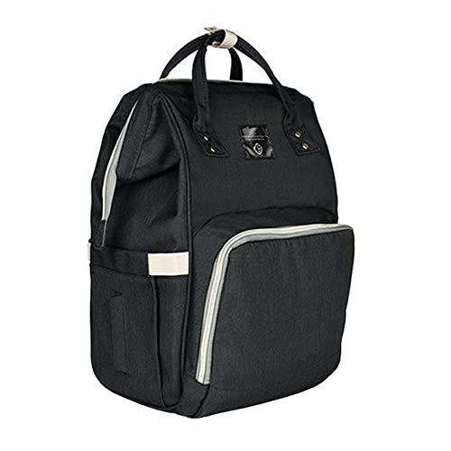 Arolly Multi-Function Waterproof Diaper Bag Travel Backpack Nappy Tote Bags for Baby Care, Large Capacity, Stylish and Durable (Black)