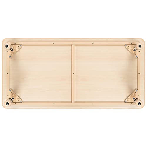 Flash Furniture Wren 23.625"W x 47.25"L Rectangular Natural Plastic Height Adjustable Activity Table