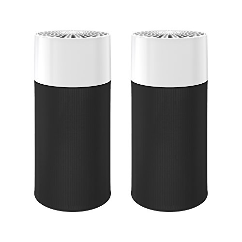 BLUEAIR Air Purifier (2-pack) for Home Large Room up to 772sqft in 60 min, HEPASilent 17dB on low, Wildfire, Removes Particles like Smoke Allergens Dust Mold Pet Hair Odor Bacteria, Blue 411, Gray