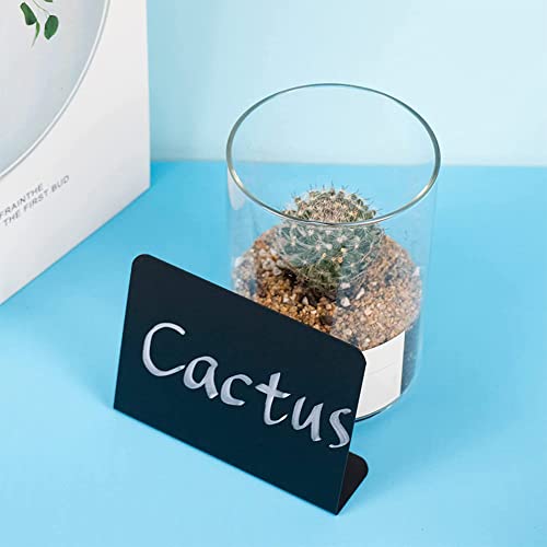 15 Pcs Mini Chalkboards Signs, Chalk Board Small Rectangle Chalkboards Blackboard Ideal for Weddings, Birthday Parties, Message Board Signs, Party Decorations, and Event Supplies(Black)