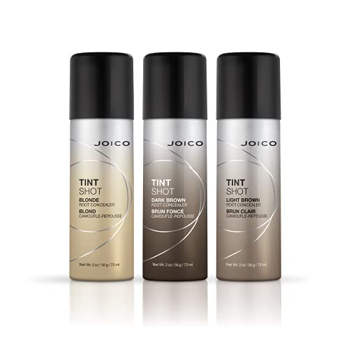 Joico Tint Shot Root Concealer Light Brown | Instantly Conceal Regrowth | Moisture & Humidity Resistant | Quick Dry Formula | Paraben Free | 72mL