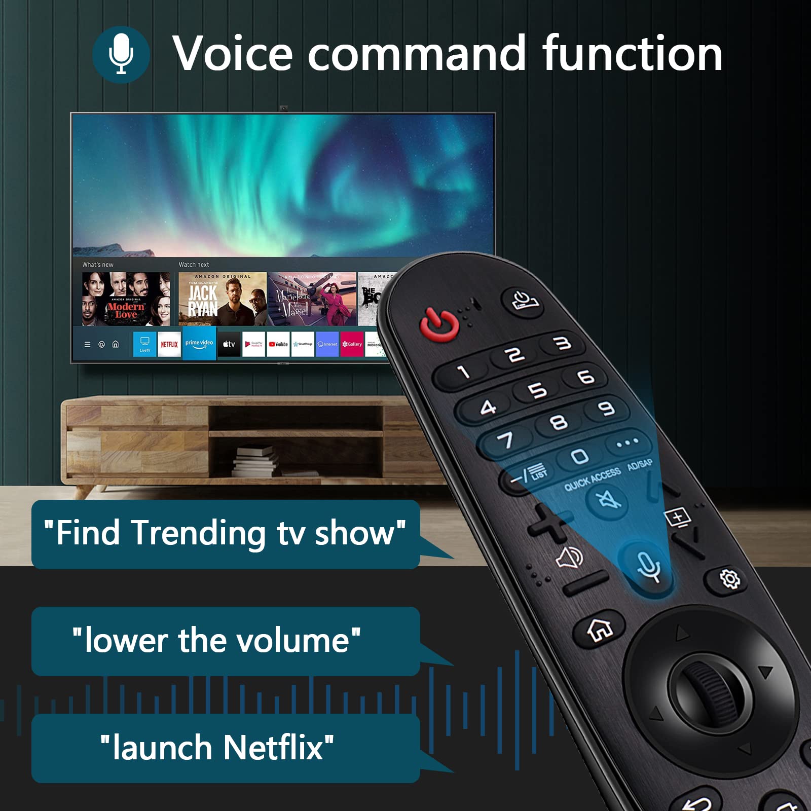 AN-MR650A AN-MR19BA AN-MR20GA Voice Magic Remote Control Replacement fit for LG Smart TV UN85 UN81 UN80 UN74 UN73 UN71 B7 B7A C7 E7 G7 W7 W8 B9 C9 E9 W9 NANO99 NANO97 Series
