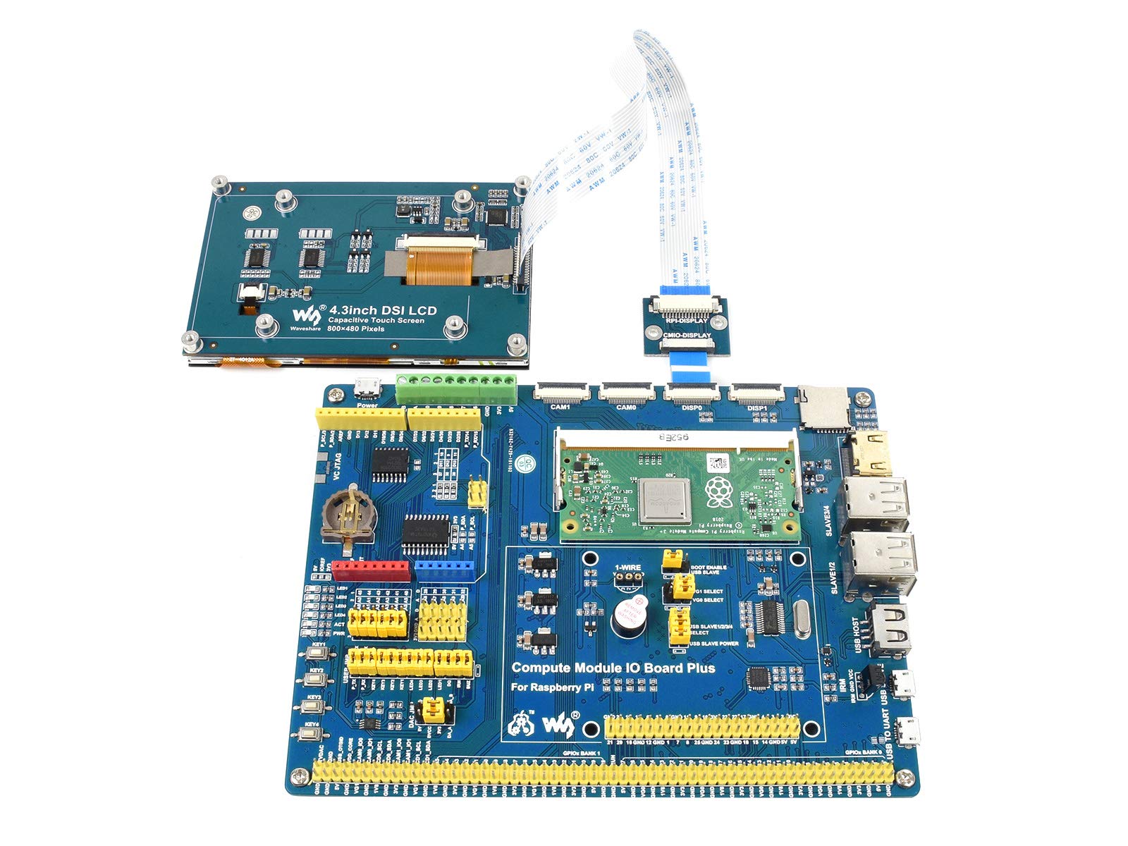 Waveshare Compute Module DSI Display Adapter 22PIN to 15PIN Allowing The Compute Module to Use 15PIN DSI Displays Suitable for Compute Module IO Board