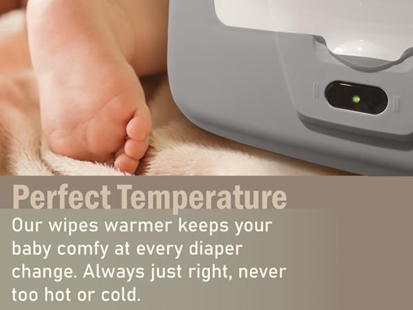 Baby Wet Wipes Warmer, Dispenser, Holder and Case - Easy Press On/Off Switch, Only Available at Amazon
