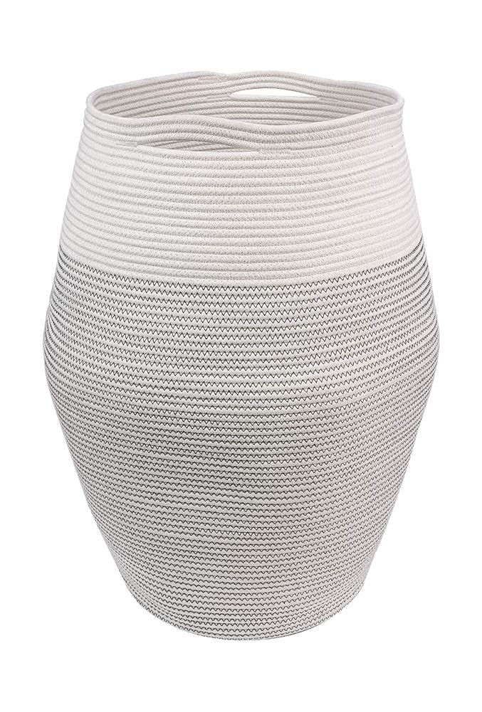 ROPECUBE 145L laundry basket with Lid, Large Foldable Laundry Hamper for laundry with net bag,Clothes Basket Organizer with 2 storage bag for Bedroom and Bathroom (White 俺的 Gray)