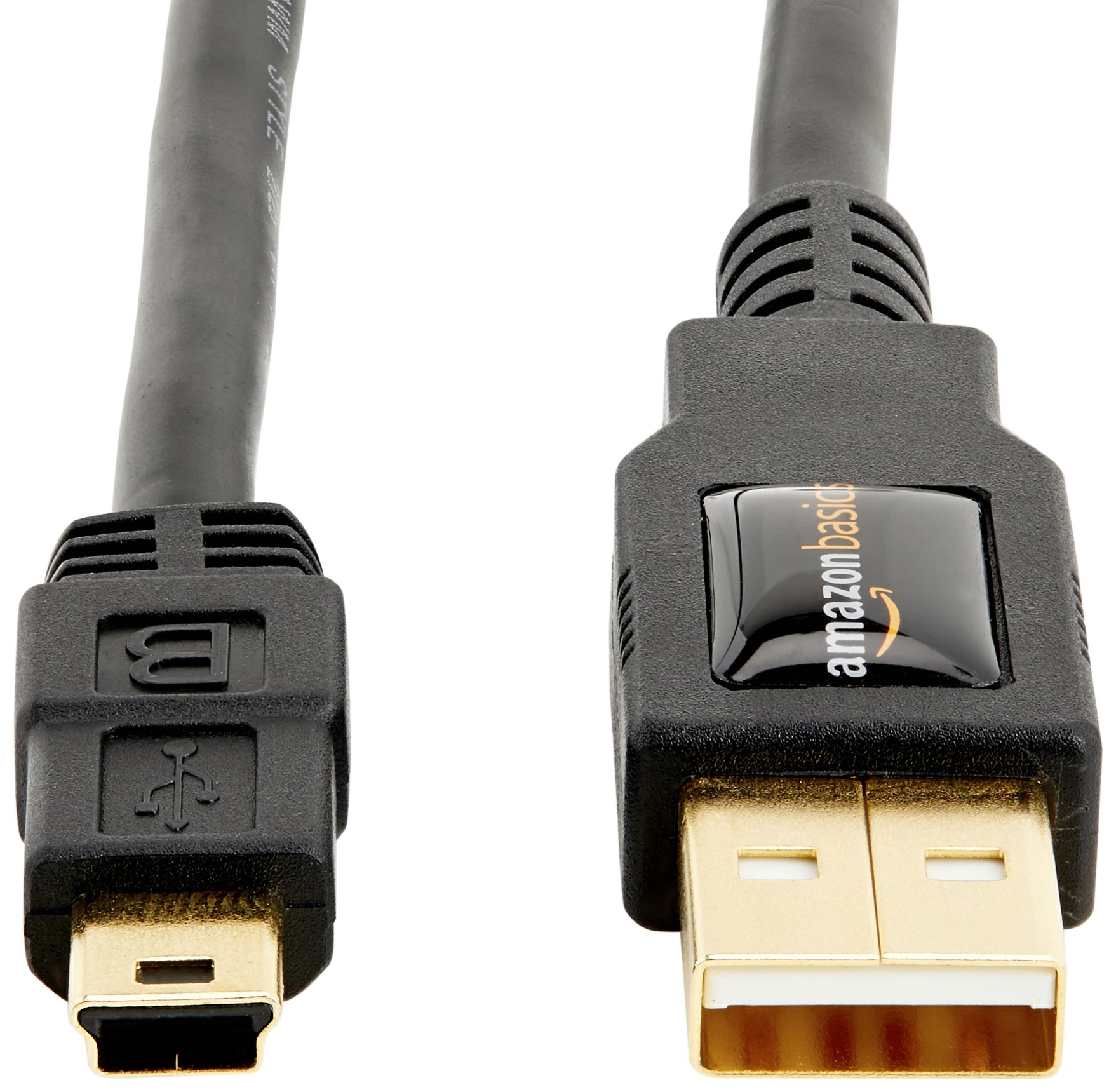 Amazon Basics USB 2.0 Charger Cable - A-Male to Mini-B Cord - 3 Feet (0.9 Meters) & USB 2.0 A-Male to Micro B Charger Cable, 3 feet, Black