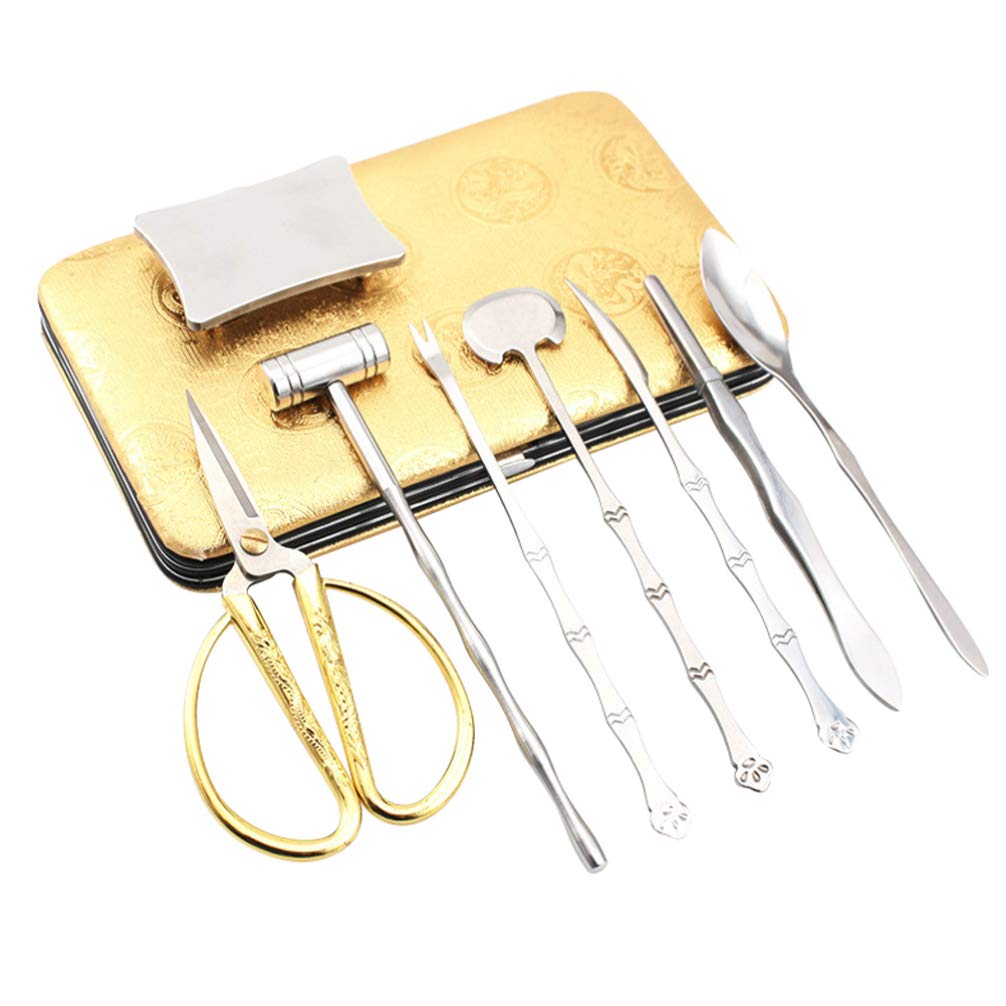Cabilock 1 Set 8pcs Crab Eating Tool Lobster Utensils Crab Tool Crab Leg Tools Kitchen Crab Scissor Seafood Utensils Shellfish Lobster Fork Picks Crab Leg Utensil Stainless Steel Shrimp
