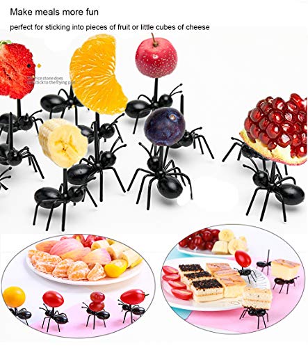 Ant Toothpicks Fruit Dessert Fork (24Pcs) β OOTSR Reusable Ant Food Pick Animal Appetizer Forks for Snack Cake Dessert with Storage Box for Kitchen Baby Shower Wedding Birthday Party