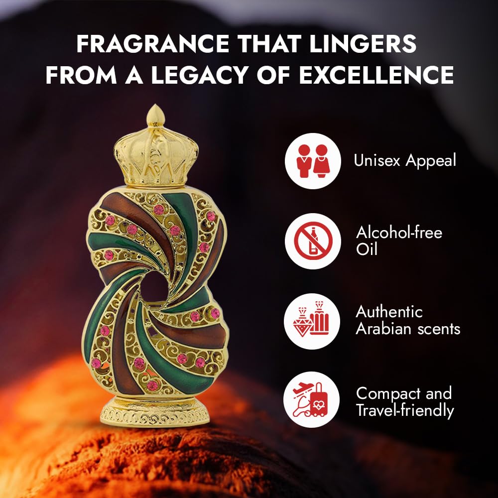 Al Haramain Tanasuk Perfume Oil - 12 ml | Unisex Amber Vanilla Attar Oil | Concentrated Fragrance