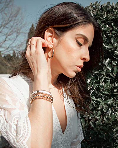 14K Gold Oval Hoop Earrings for Women 925 Sterling Silver Post Hypoallergenic Hoops Earrings