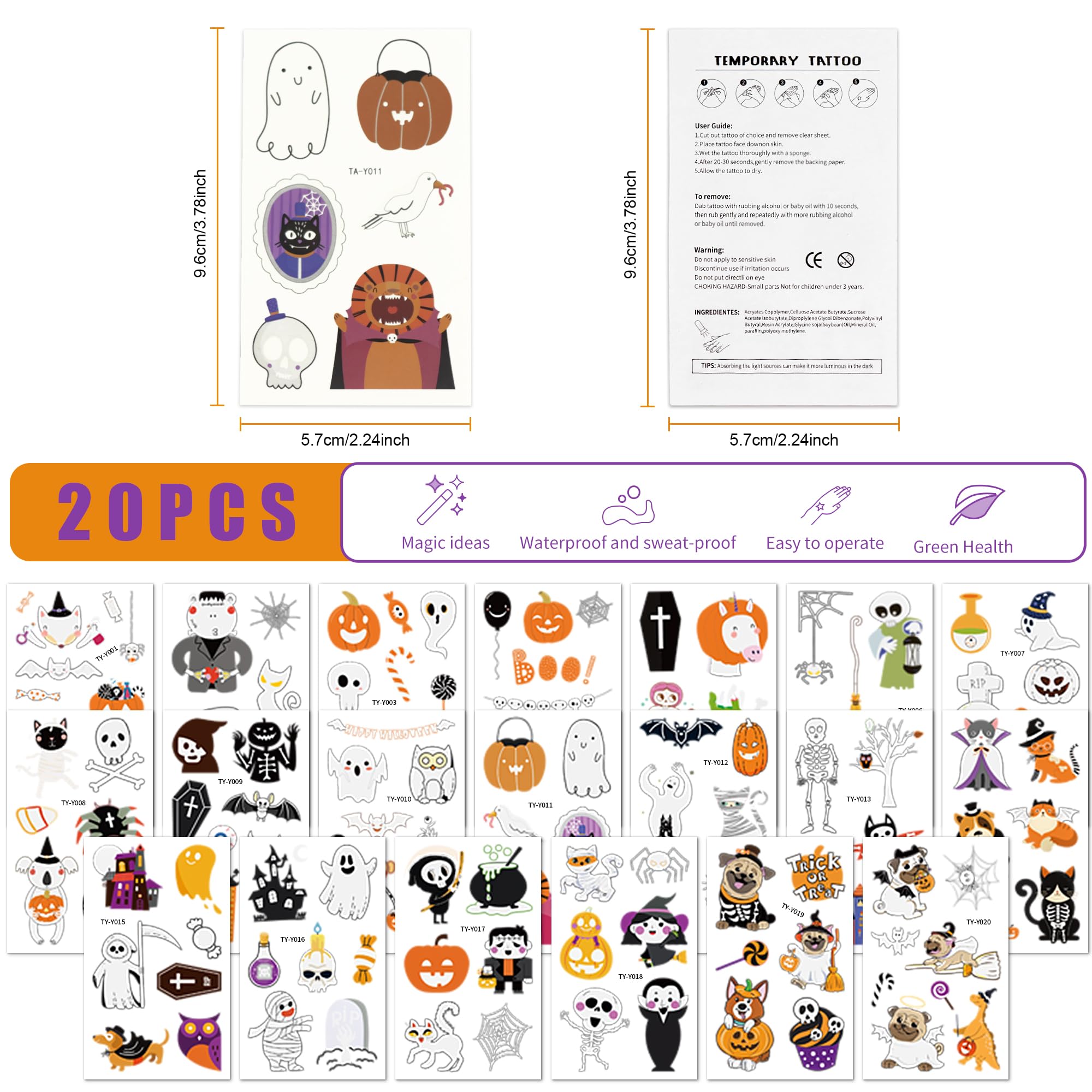 150 PCS Tattoos