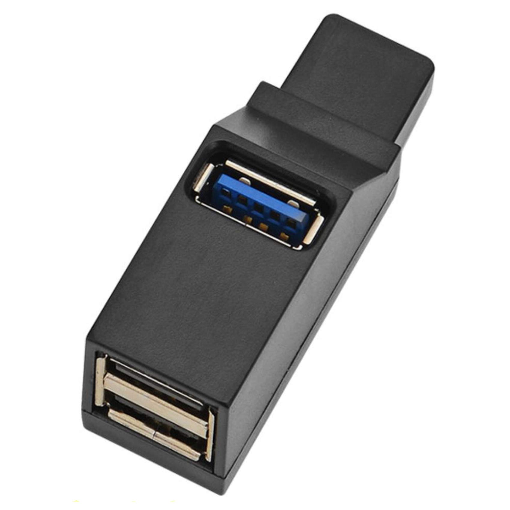 3 Ports USB 3.0 HUB, USB3.0 to USB3.0 2USB2.0 for PC Laptop Notebook Tablet (Black)