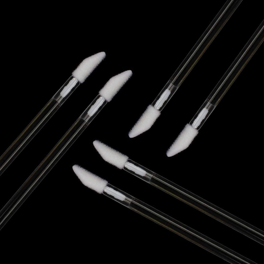 300 Pieces Disposable Lip Brushes Premium Lipstick Gloss Wands Applicator Makeup Tool Kits, Clear Handle