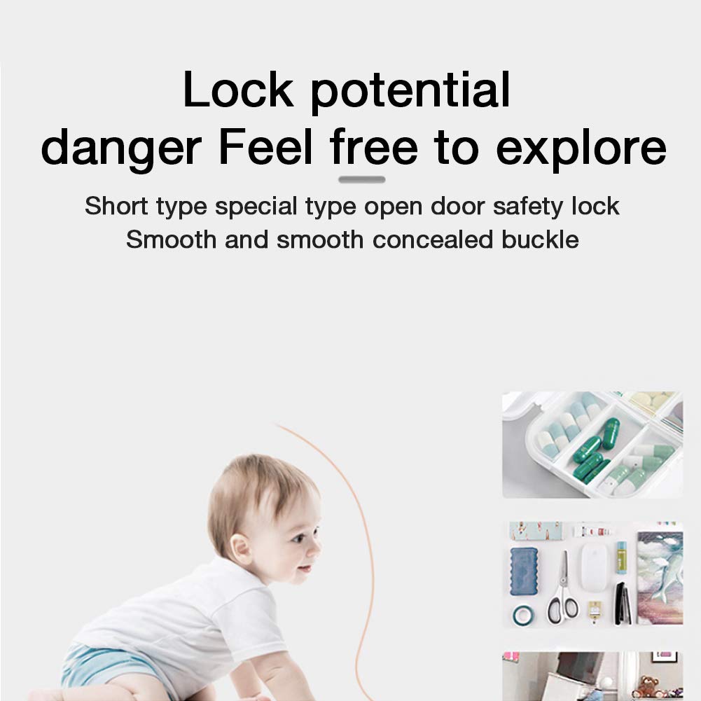 Baby Safety Magnetic Cabinet Lock Set,Child Safety Locks For Cabinets, Doors, Drawers,Cabinet Locks For Babies 6 Childproof Safety Locks, For 2 Keys No Drilling & Screws