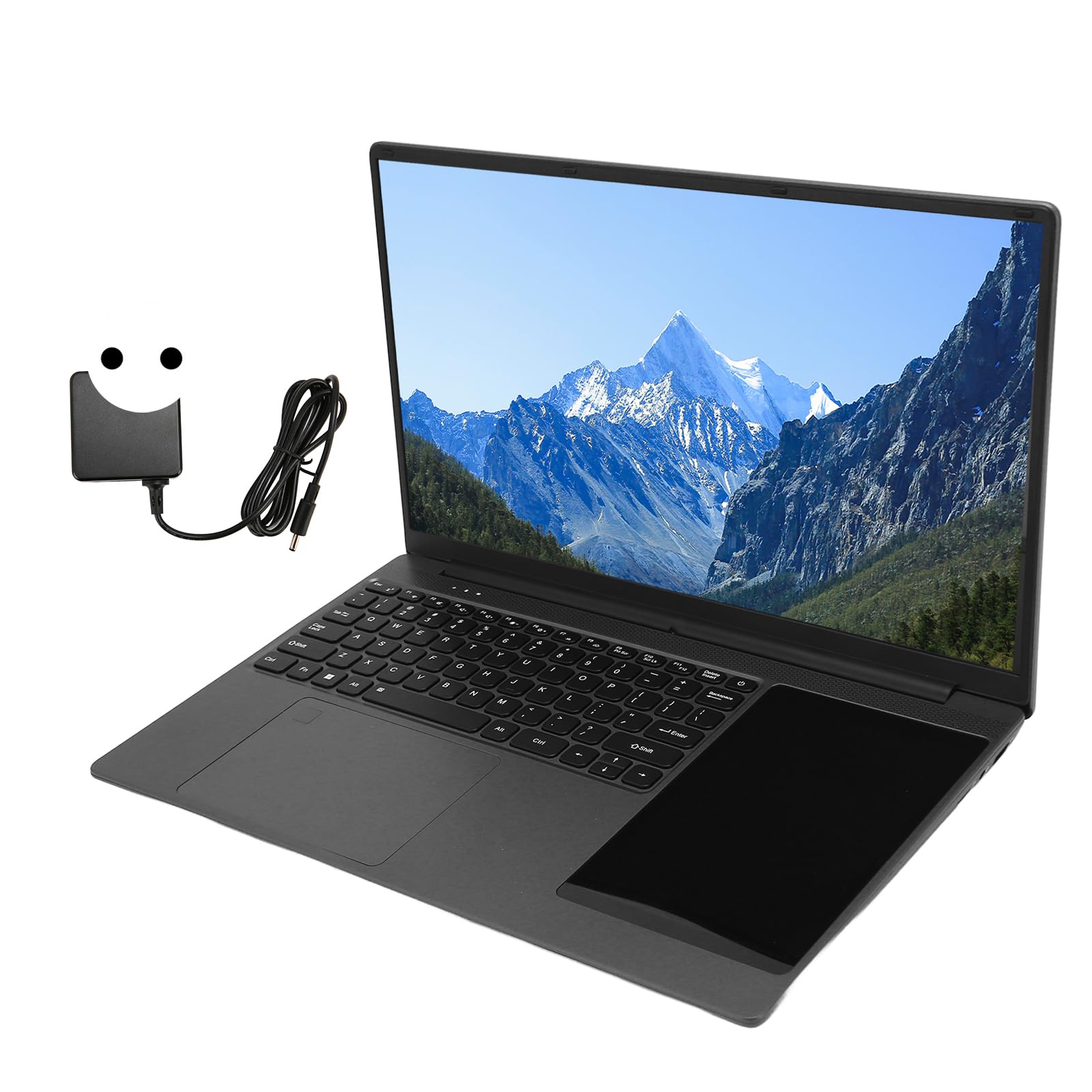 15.6 Inch Laptop with 7in HD Touch Screen, Dual Screen Laptop Business Laptop for Windows 10 11, Intel Processor N5095 11th Generation 10nm 4 Core 4 Thread Fingerprint Reader (US