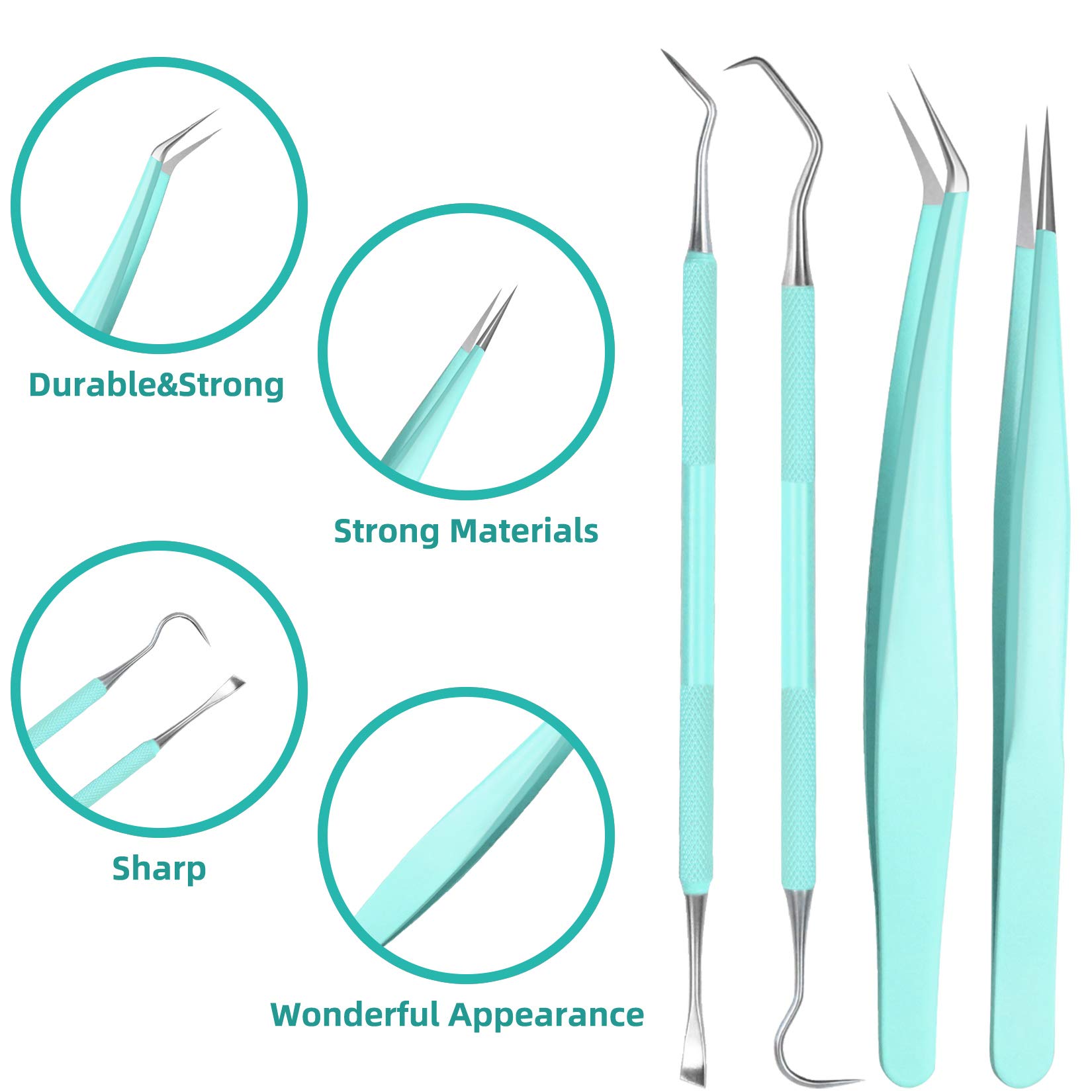 17PACK Weeding Craft Tool Craft Weeding Tool Vinyl Craft Paper Craft Tool Kit for Silhouettes Cameos, Lettering Scraper Hook Spatula Tweezers Green Color