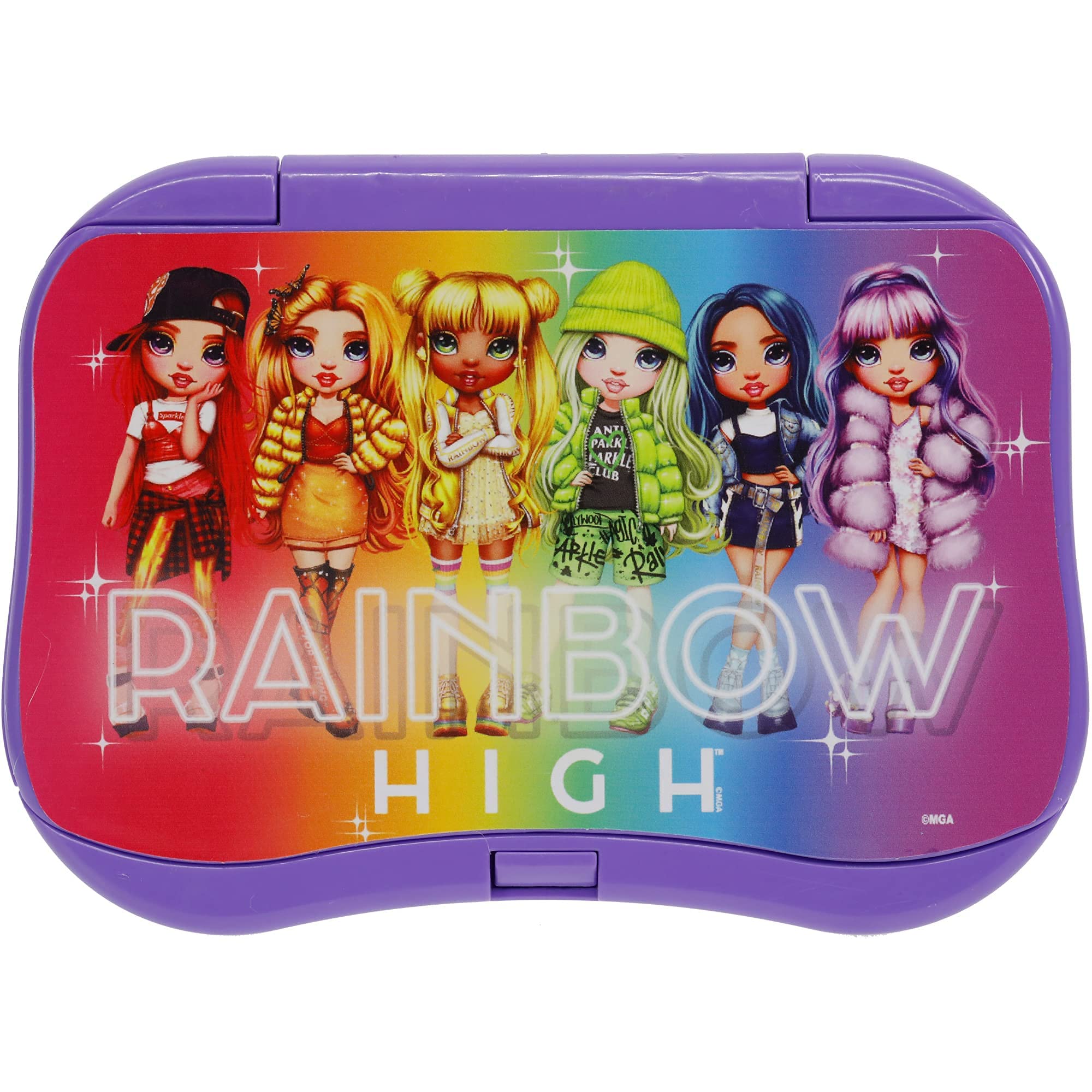 Rainbow High - Townley Girl Beauty Compact Set Kit with Brushes, 4 Eye Shadows, 8 Lip Gloss & 4 Shimmer Makeup Set for Kids Girls, Ages 6+ perfect for Parties, Sleepovers and Makeovers