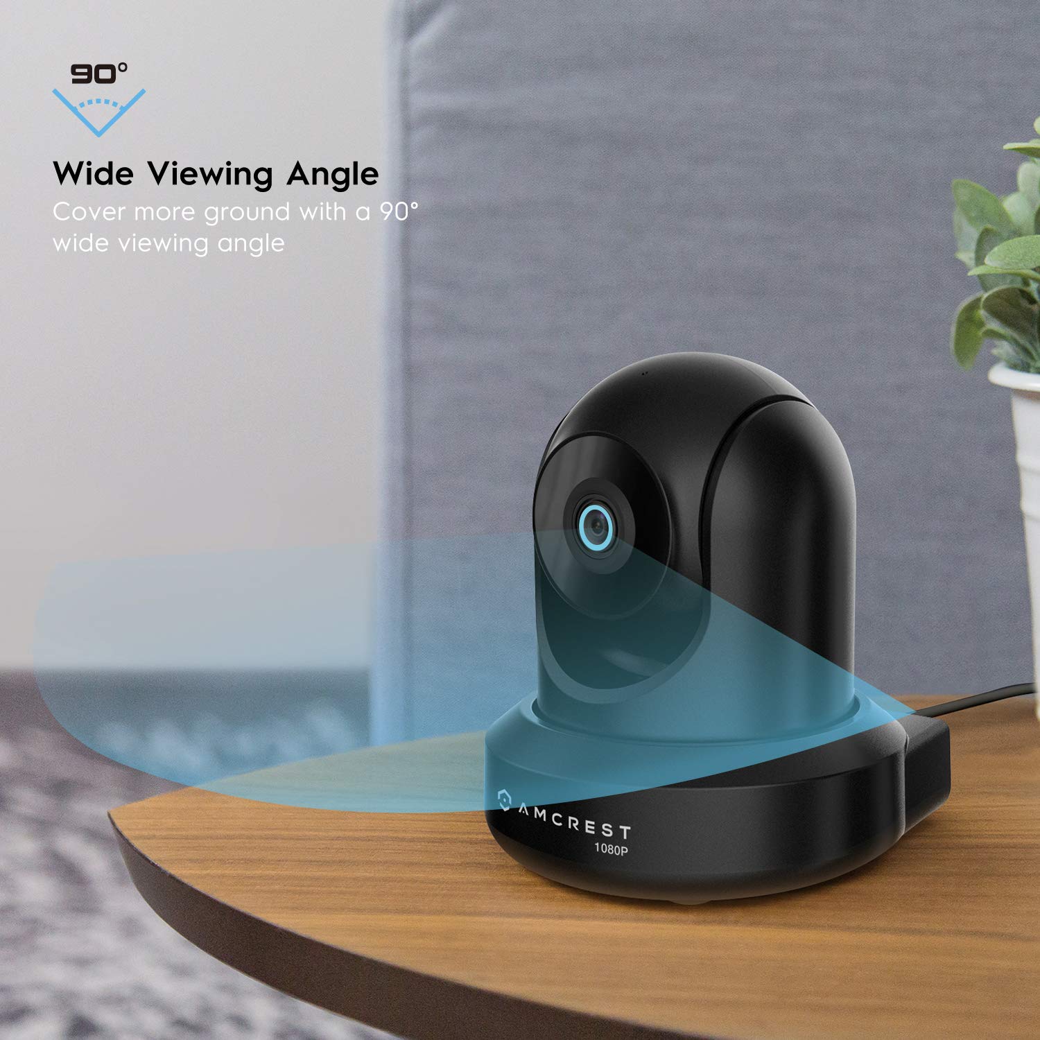 Amcrest 2-Pack 1080p WiFi Camera Indoor, 2MP Pan/Tilt Home Security Camera, Auto-Tracking, Motion & Audio Detection, Enhanced Browser Compatibility, H.265, Two-Way Talk 2PACK-IP2M-841B-V3 (Black)