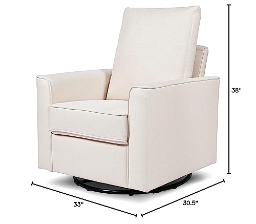 Million Dollar Baby Classic Alden Swivel Glider in Performace Cream Eco-Weave, Water Repellent & Stain Resistant, Greenguard Gold & CertiPUR-US Certified