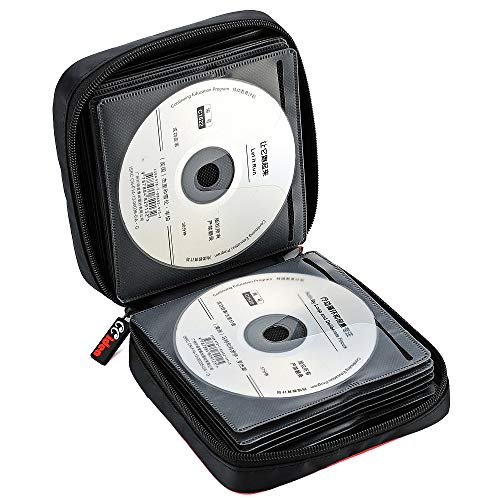CCidea 40 Capacity CD/DVD Case Holder Portable Wallet Disc Storage Binder for Car, Home,Travel Carrying Organizer (Black) Specials