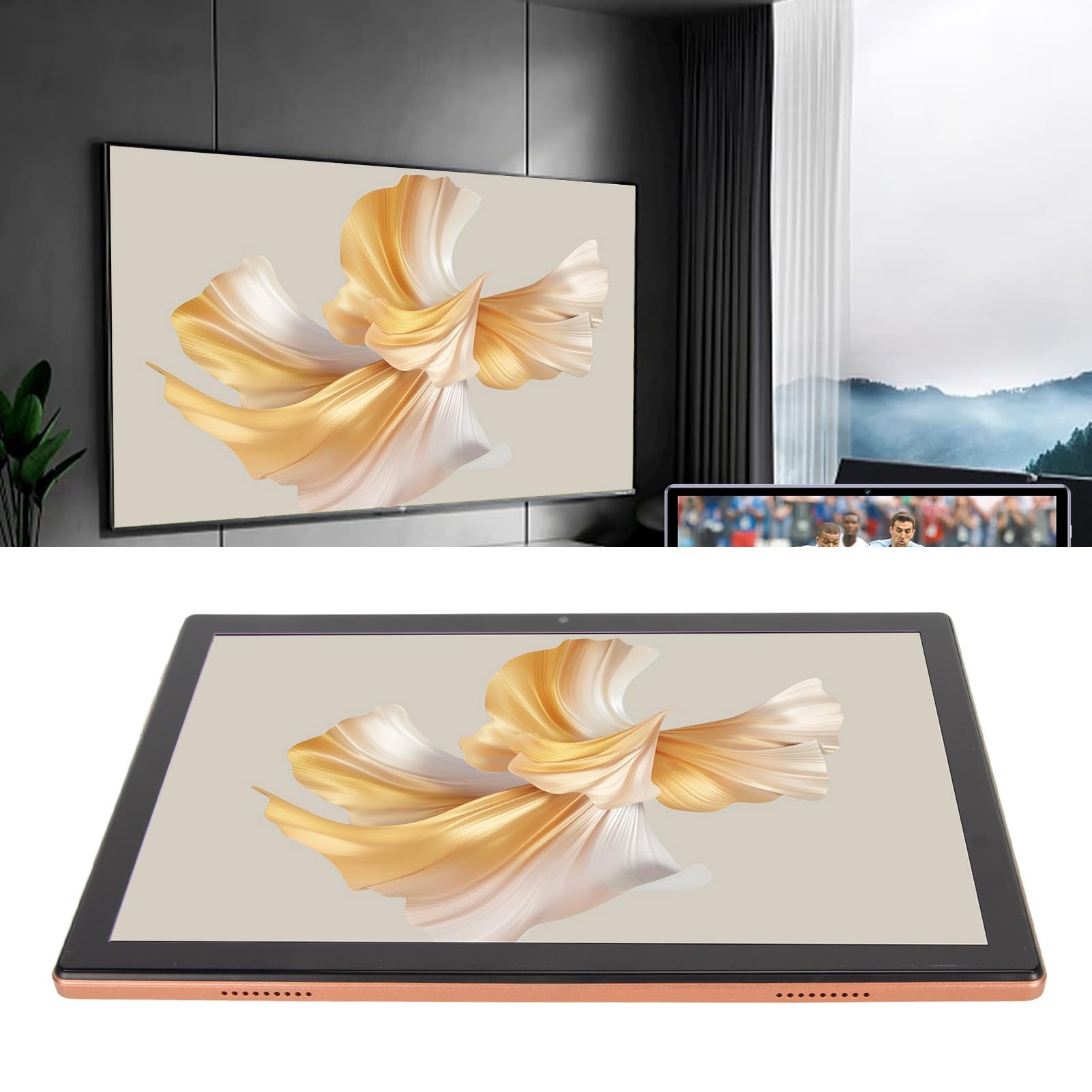 2 in 1 Portable Tablet, 2 in 1 10.1 Inch Tablet Support 5G WiFi 100-240V for Daily for Android 12 (US Plug)