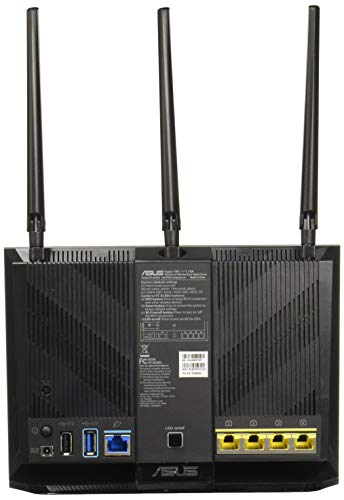 ASUS RT-AC68U AiMesh (2 pack) AC1900 Whole Home Dual-band AiMesh Mesh Wifi System, AiProtection Lifetime Security by Trend Micro, Adaptive QoS, Parental Control