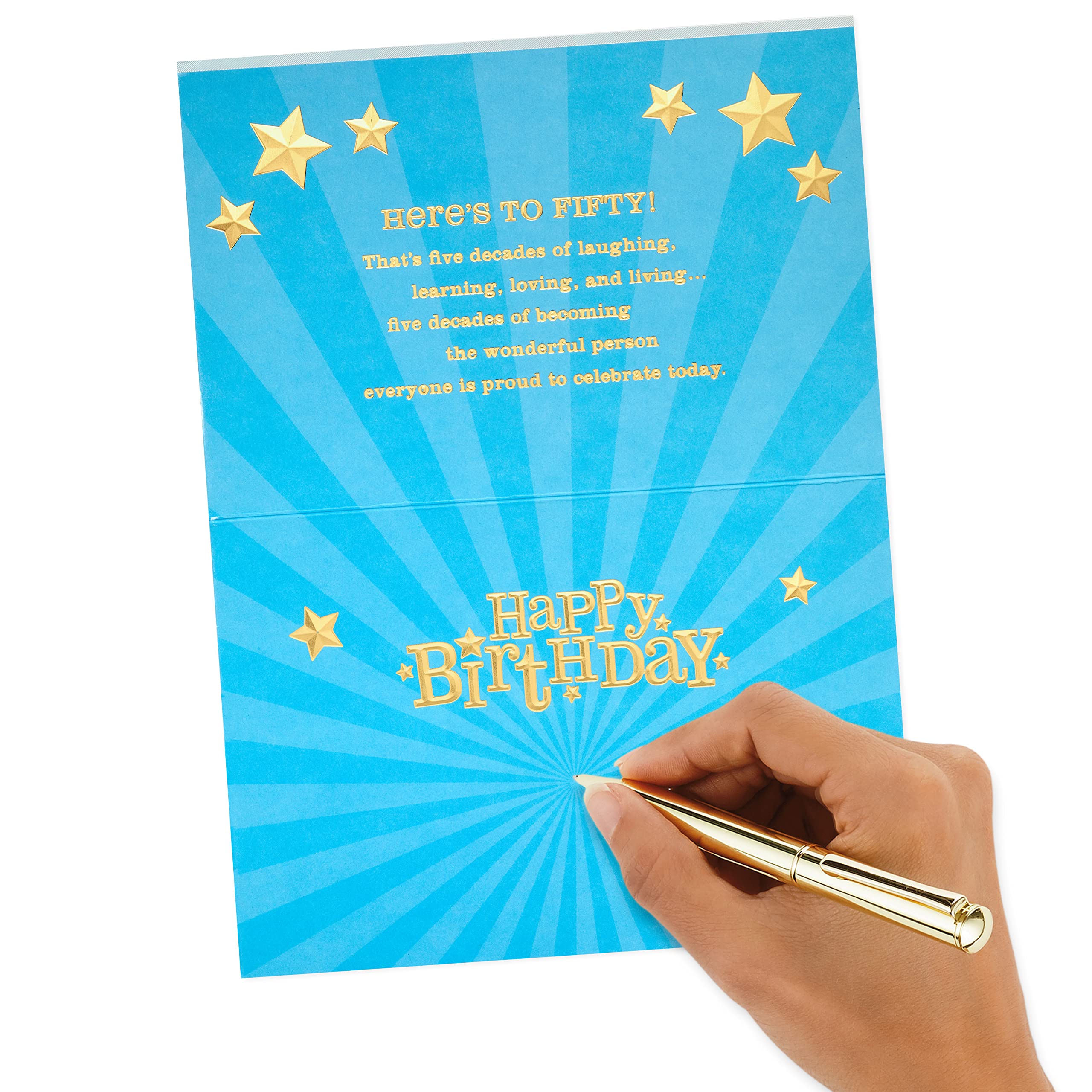Hallmark 50th Birthday Card (Here's to Fifty)