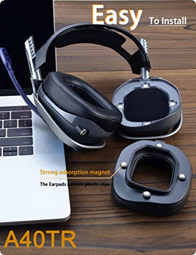 A40 TR Mod Kit β defean Replacement Earpads and Headband Compatible with Astro Gaming A40 TR Headset,Ear Cushions, Upgrade High-Density Noise Cancelling Foam, Added Thickness (Black Protein)