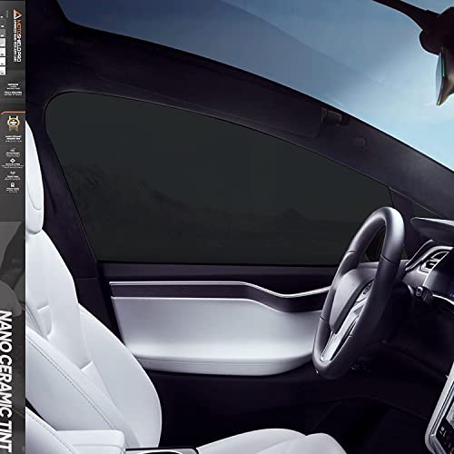 DIY-MotoShield Pro Premium Nano Ceramic Tint (5% VLT) 30” in x 10’ ft Roll | Professional Window Film for Auto, Reduce Infrared Heat & Block UV by 99%