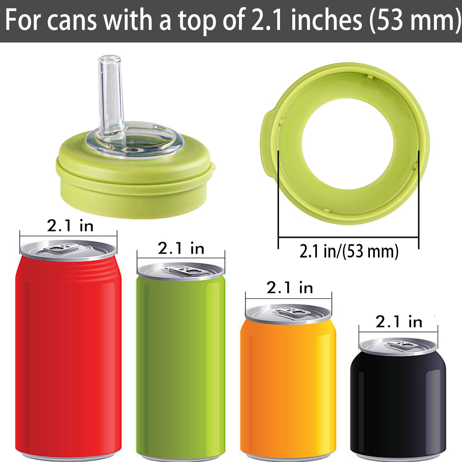 4 Pcs Soda Can Lids,Soda straw can lid For Fits standard soda cans、pop can lids、Beer、Seltzer,BPA-free reusable can covers for soda(4 colors)