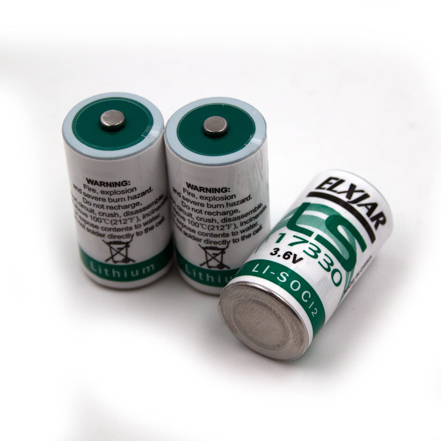 YUTSUJO (3-Pack) 3.6V 2100mAh 2/3A LS17330 Lithium Battery Pack for SAFT Hunting Dogs, Carbon Monoxide Detectors, Intrusion Sensors, Invisible Fencing,Smart Utility Metering, Emergency Backup