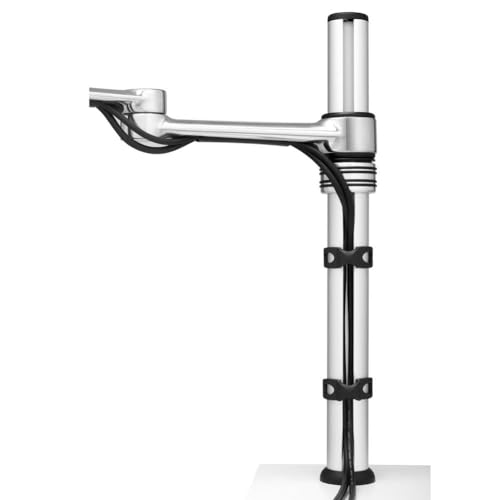 Atdec Ergonomic and Space-Saving Desk Monitor Mount, Adjustable Arm, Upgradeable, Adjustable, Clamp or Bolt Through, VESA, Silver Aluminum (AF-at)