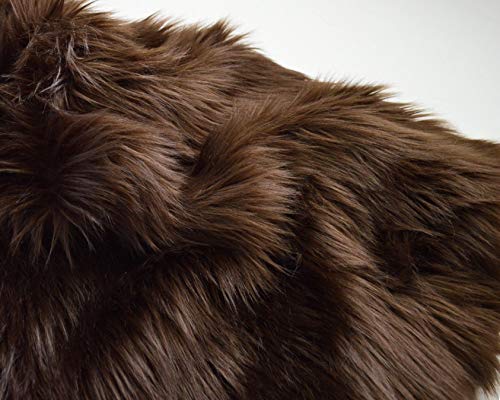 Barcelonetta | One Yard Faux Fur | 36" X 60" Inch | Craft Supply, Costume, Decoration (Dark Brown)