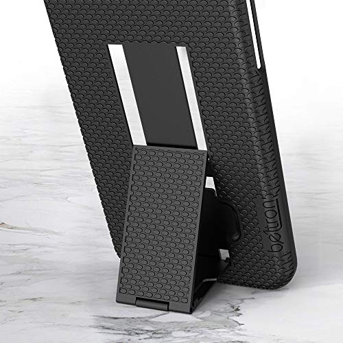 BELTRON iPhone 7/8/SE 2020/SE 2022 Holster Case, Super Slim Rubberized Grip Case & Swivel Belt Clip Holster Combo with Built-in Kickstand for for Apple iPhone SE3 2022, SE2 2020, 8, 7, 6, 6s (Black)