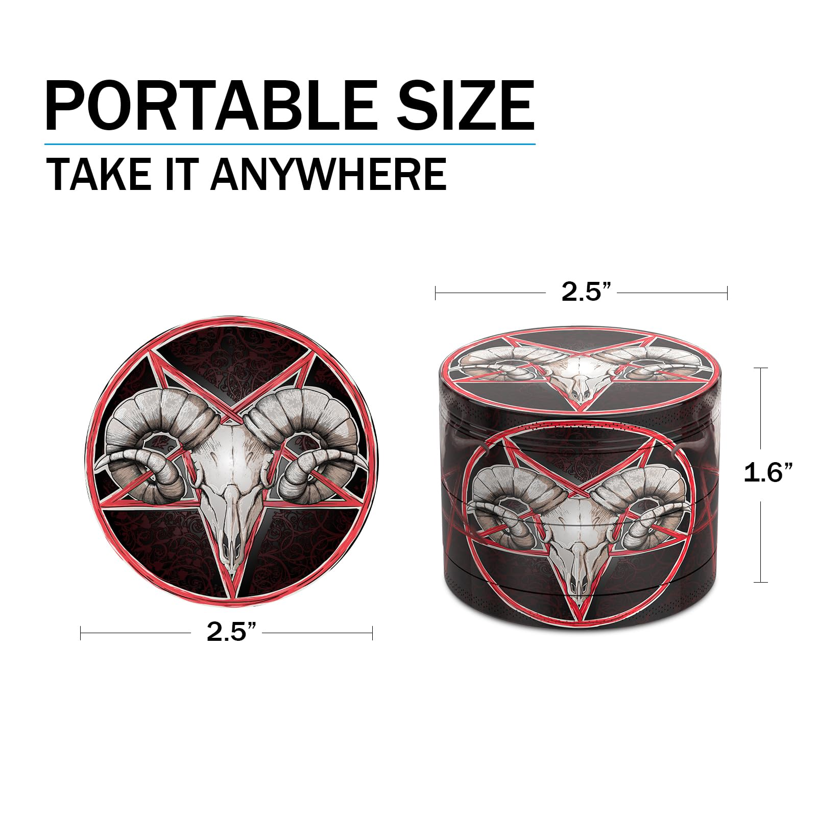 2.5in Grinder, Boho Large Floral Grinder