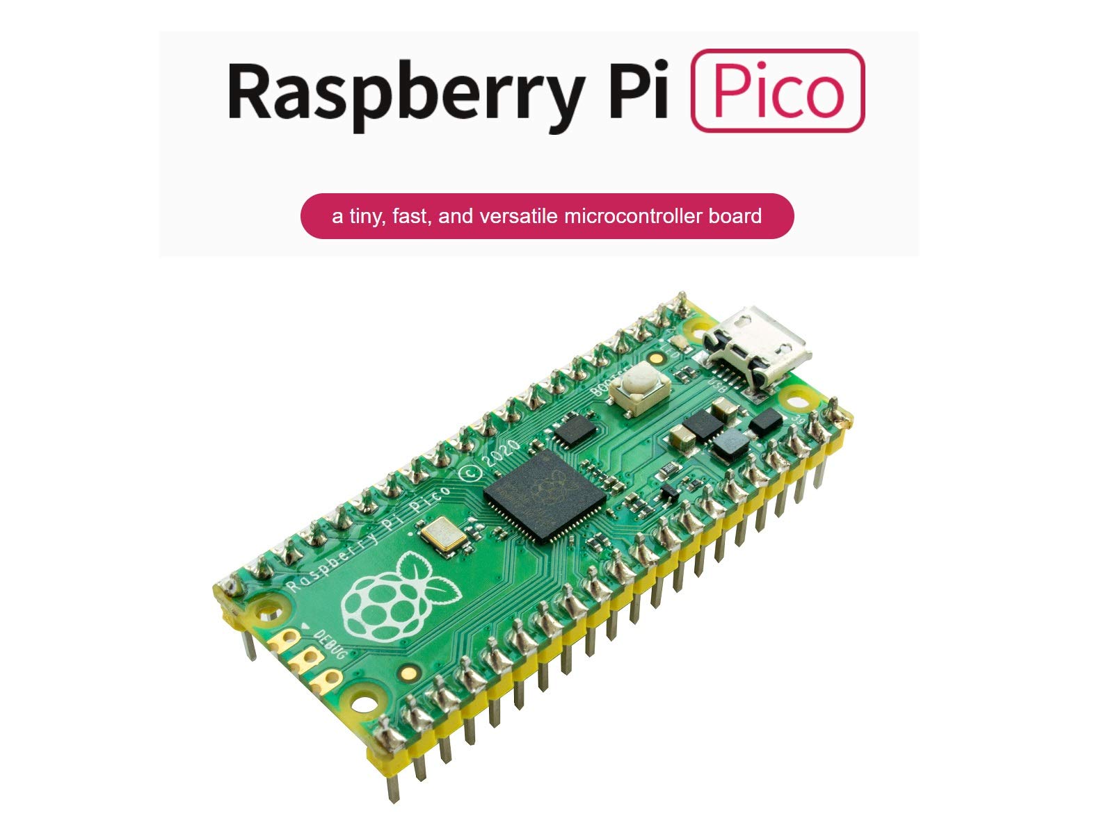 Ingcool Raspberry Pi Pico Starter Kit, Raspberry Pi Pico Microcontroller Board with Flexible Digital Interfaces,Based on RP2040 Microcontroller Chip,Low-Cost, High-Performance