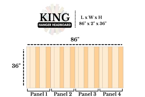 Barn Walls Whitewash Headboard King Size Weathered, Hanger Style, Handcrafted. Mounts on Wall. Easy Installation