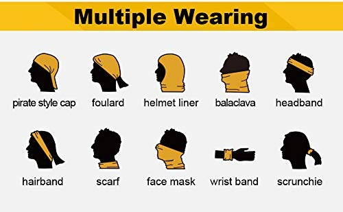 2 Pack Face Mask Reusable Cloth Washable Bandana Dust Mask Neck Gaiter Fabric Fishing Mask Face Cover Scarf Balaclava
