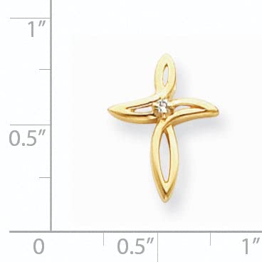 14k Yellow Gold AA Diamond Passion Cross Pendant GLD-AZ-XP1745AA