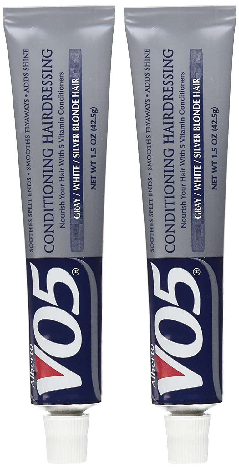 Alberto VO5 Conditioning Hairdressing for Gray, White, Silver Blonde Hair, 1.5 oz (Pack of 2)