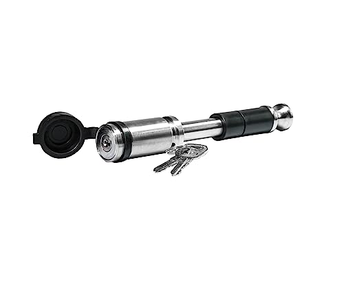 Bulletproof Stainless Steel Trailer Hitch Locking Pin with Weather Resistant Rubber Cap, 5/8β Diameter, Universal Fit, & Compatible with Class 1, 2, 3, 4, & 5 Hitches