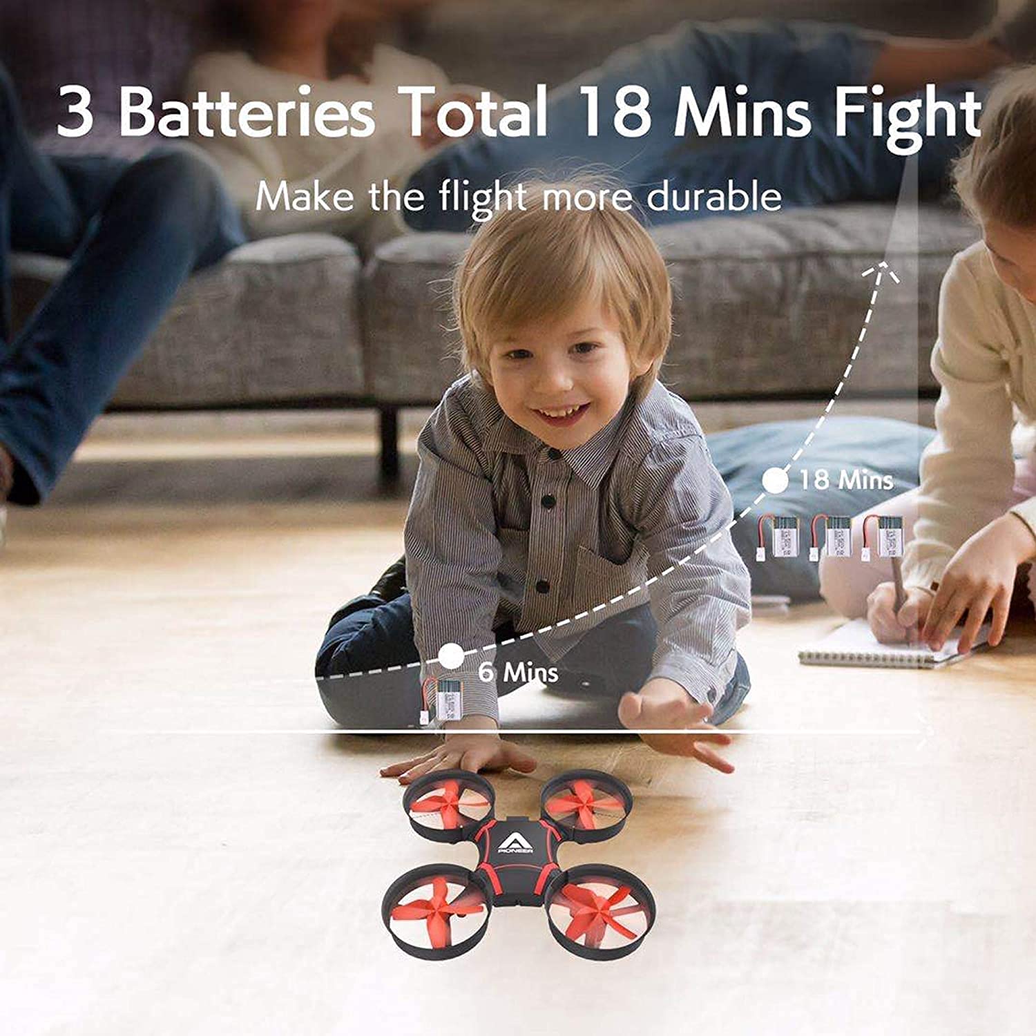 ATTOP Mini Drone for Kids and Beginners-Easy Remote Control Drone, One Key Take Off, Auto-Pairing, Altitude Hold, Throw to Fly Kids Drone, Speed Adjustable Setting w/3 Batteries Kids Christmas Gift